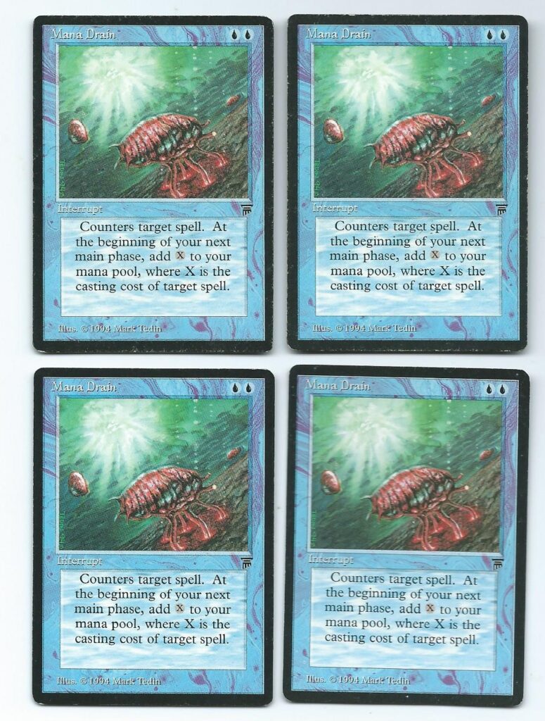 Playset 4x Legends Mana Drain Magic the Gathering | MTG Cards