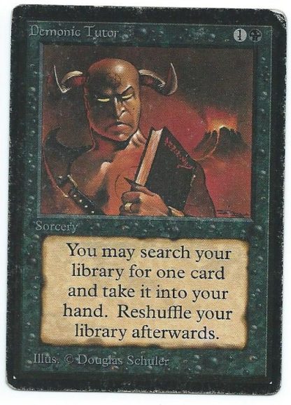 Beta Demonic Tutor Magic the Gathering | MTG Trading Cards | PIMP!