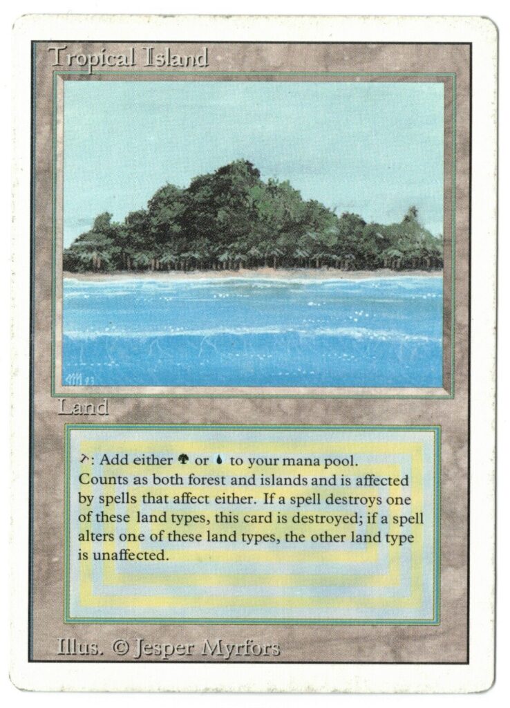 1x Revised Tropical Island Dual Land | Magic the Gathering | MTG Singles