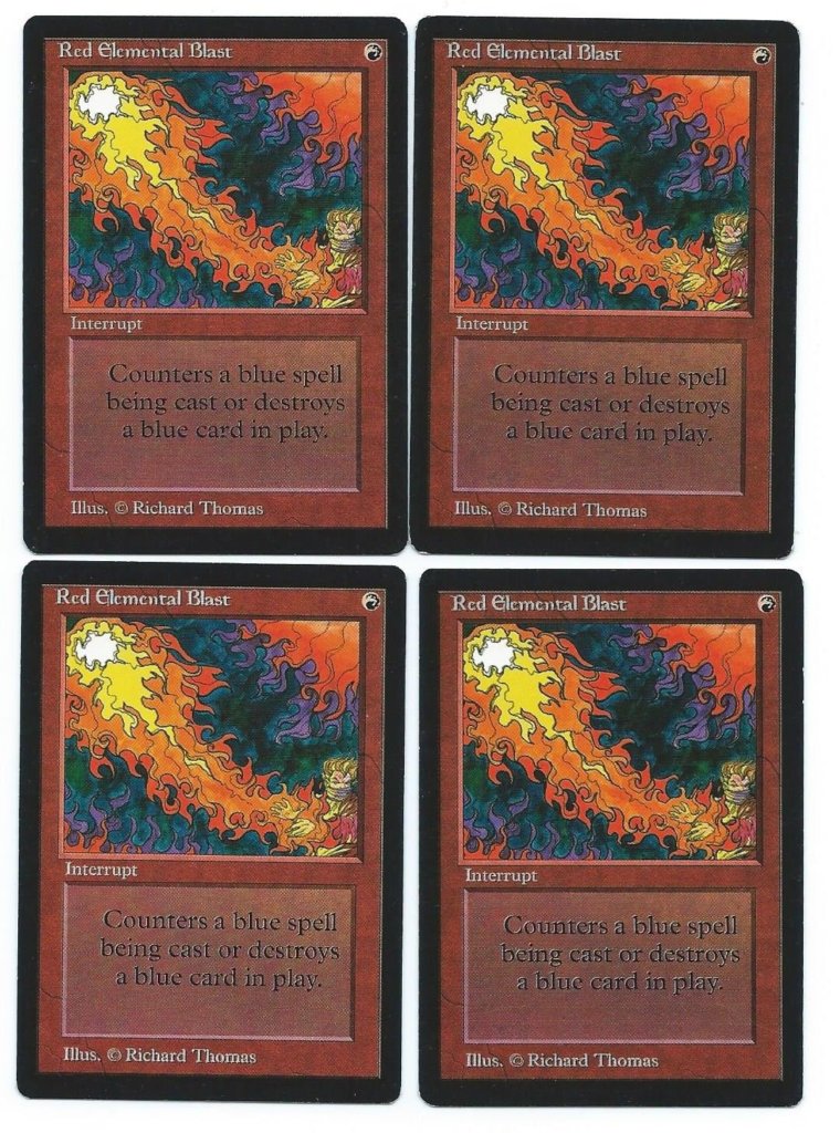 Beta 4x Red Elemental Blast Magic the Gathering | MTG Cards