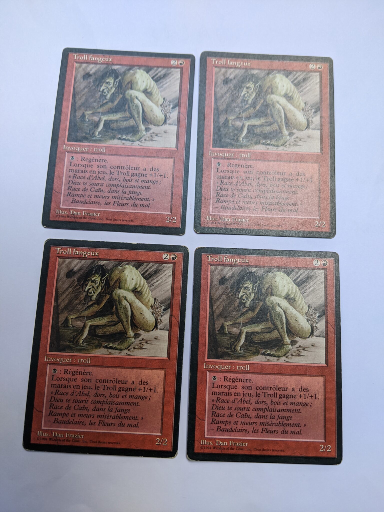 4x Sedge Troll FBB French Magic the Gathering | MTG Trading Cards