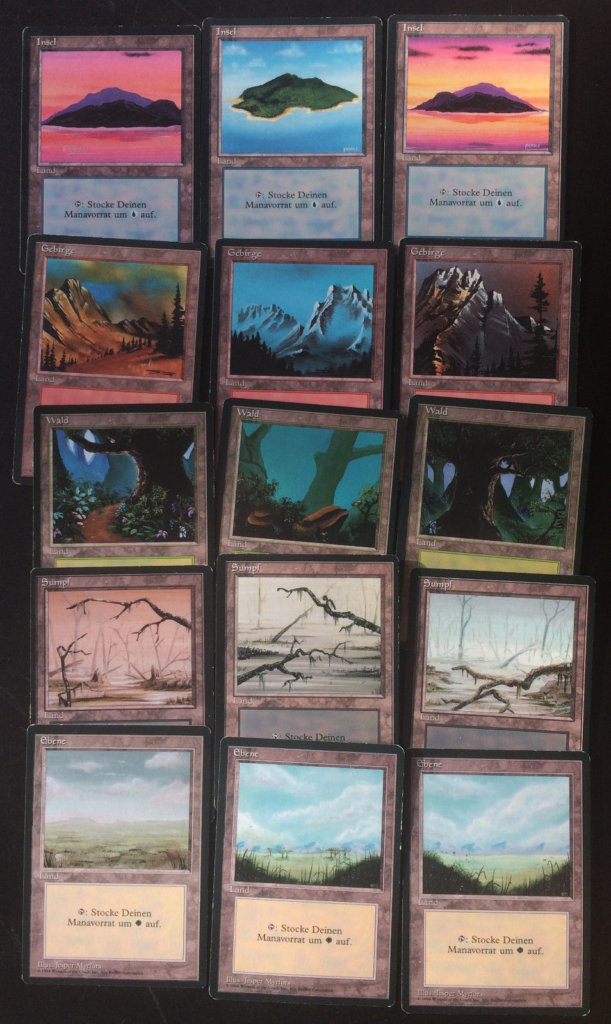 Basic Lands complete set FBB German Magic the Gathering | MTG