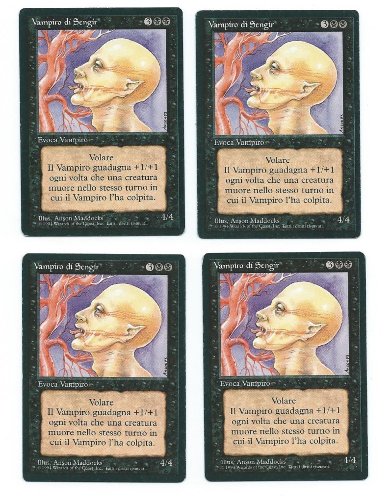 4x FBB Sengir Vampire Italian | Magic the Gathering | MTG Singles 93 94