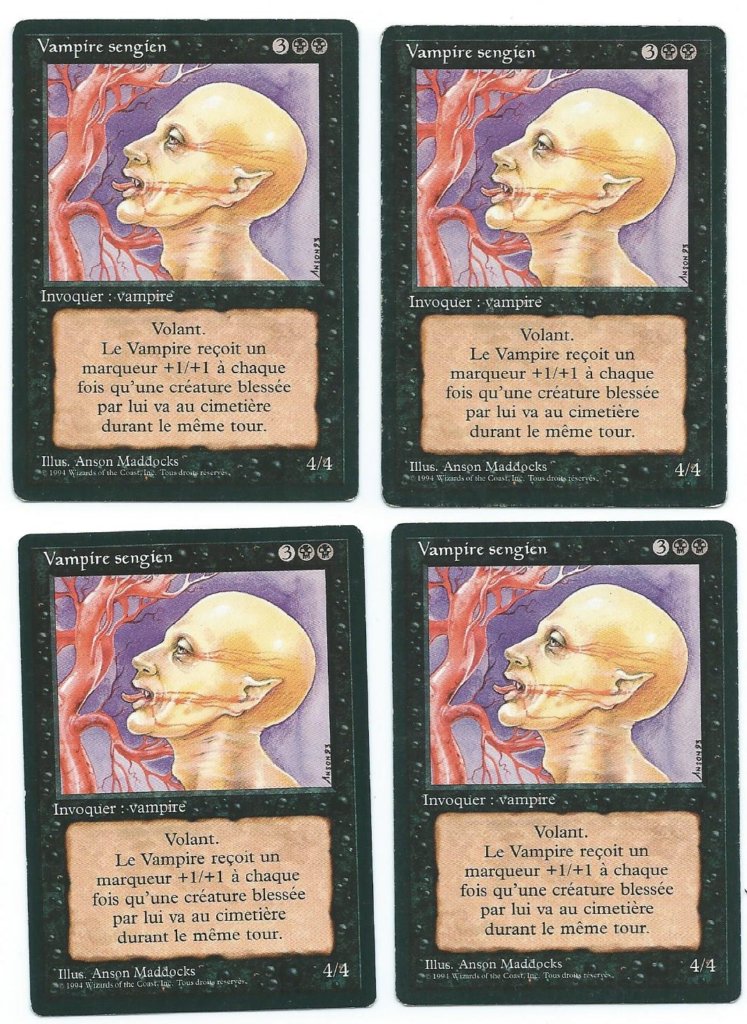 4x FBB Sengir Vampire French | Magic the Gathering | MTG Singles 93 94