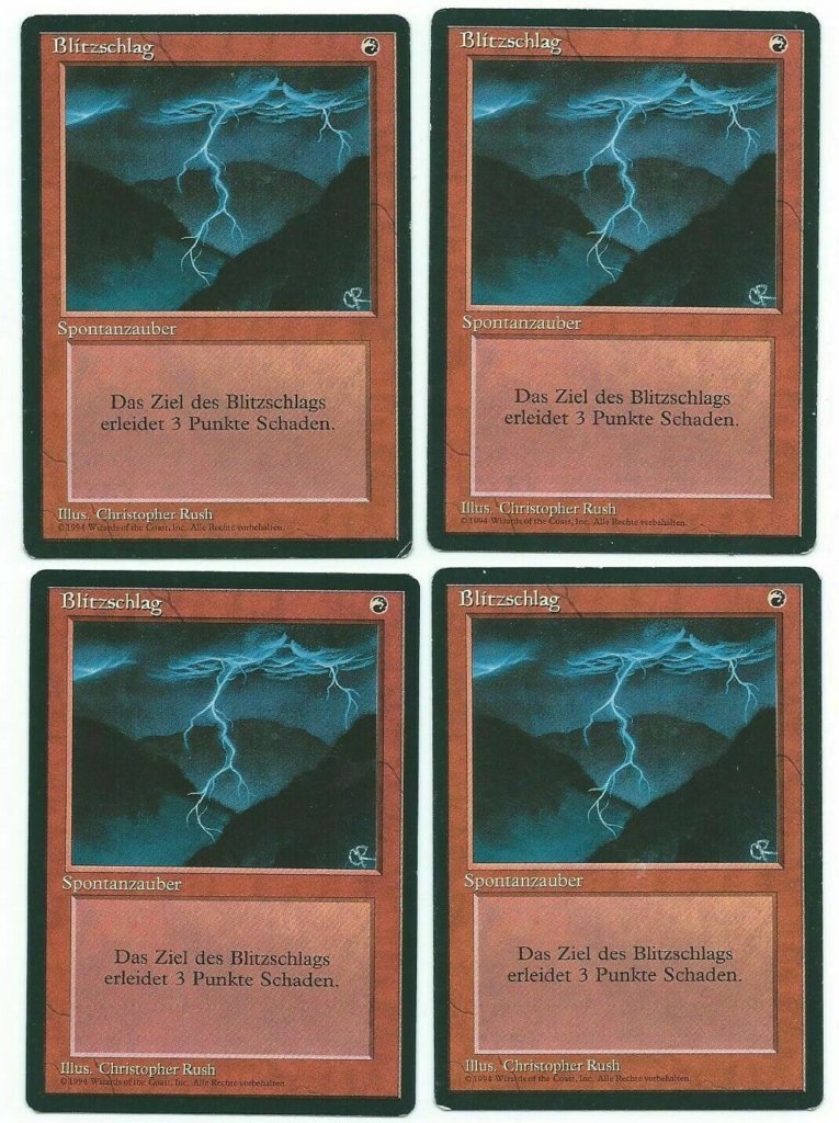 4x FBB German Lightning Bolt | Magic the Gathering | MTG Singles Cards