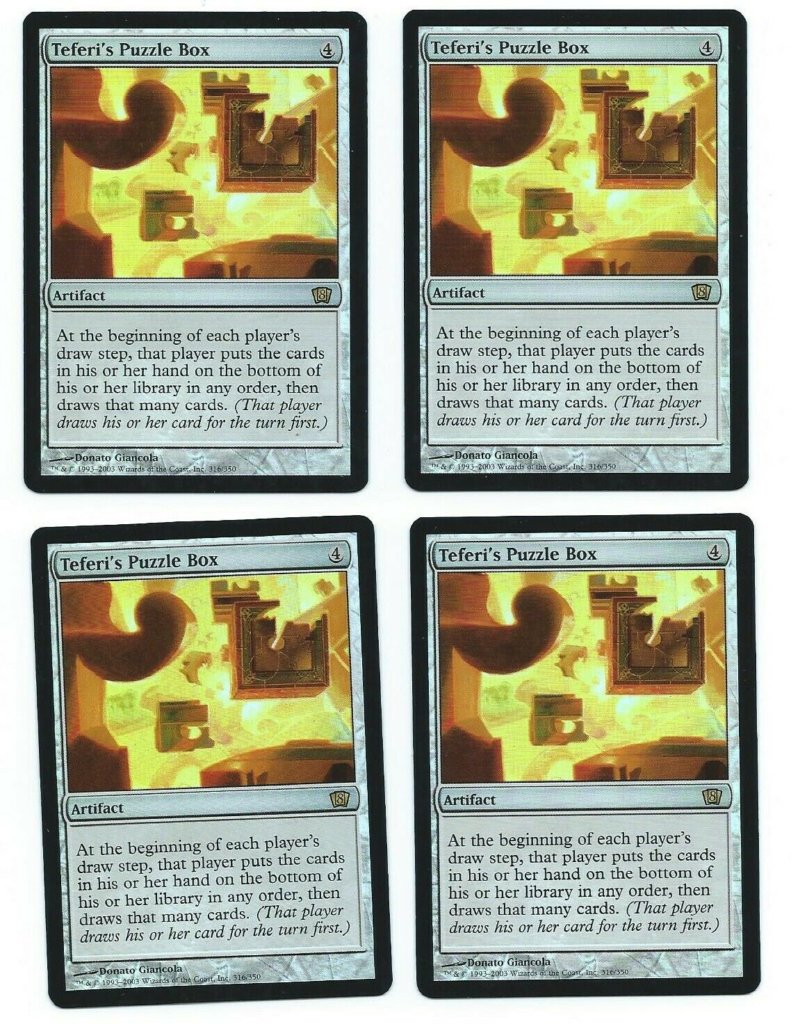 4x Foil Teferi's Puzzle Box 8th | Magic the Gathering MTG Singles