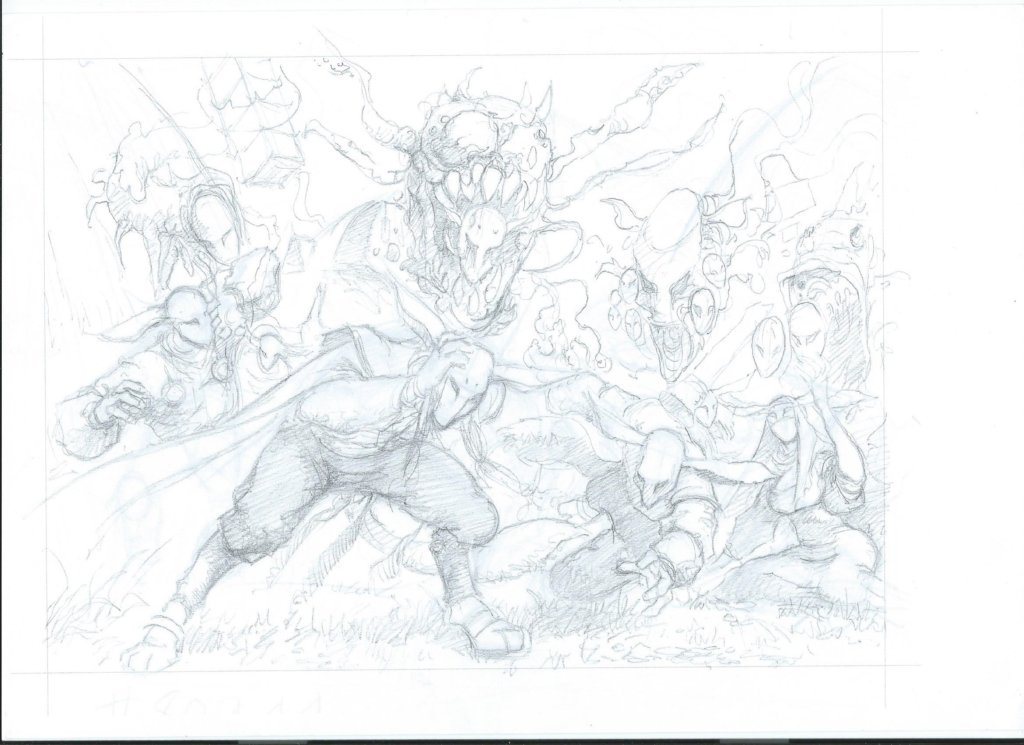 Original Original preliminary sketch - Unliving Psychopath