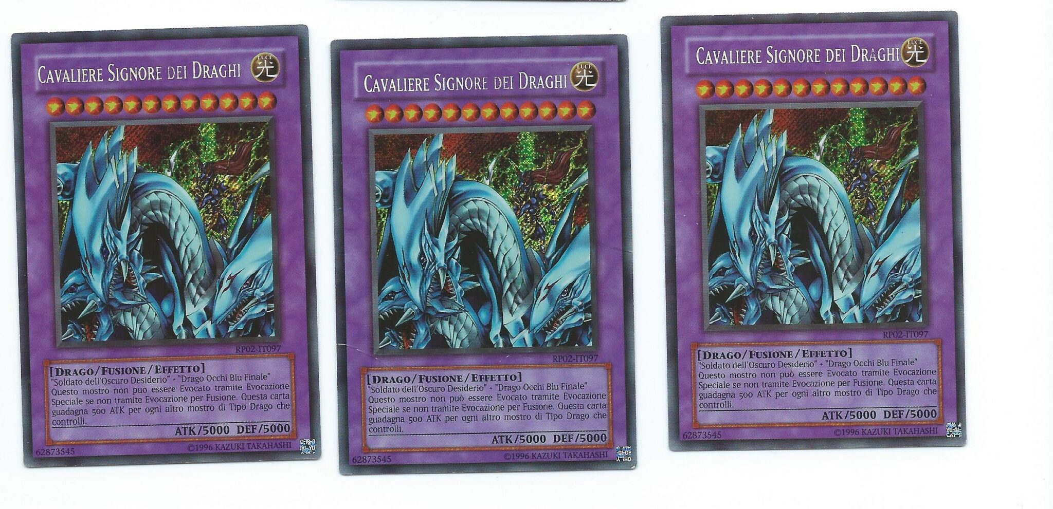 Yugioh! 3x Dragon Master Knight ITALIAN Secret Rare RP02-EN097 Retro ...