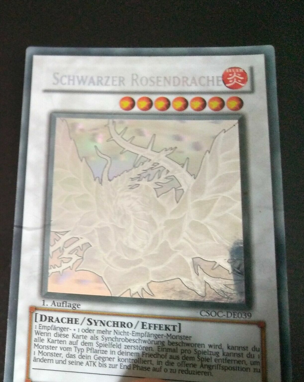 Yugioh! Black Rose Dragon CSOC-EN039 GERMAN Ghost Rare 1st Edition First PLAYED | Mox Beta