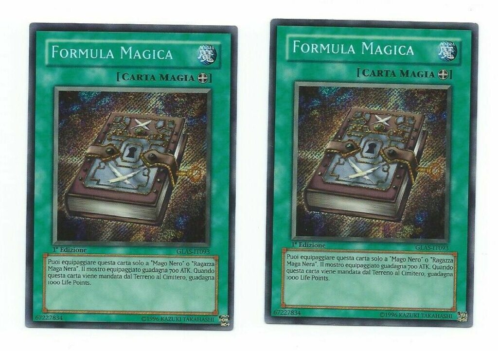 Yugioh! 2x Magic Formula Secret Rare First Edition ITALIAN GLAS-EN093 ...